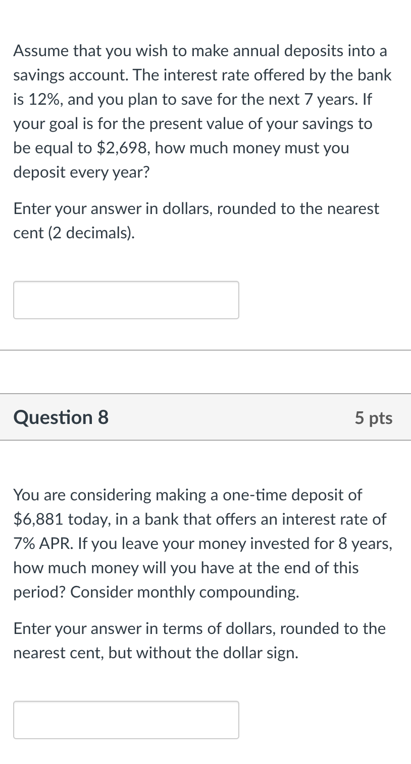 Solved Assume that you wish to make annual deposits into a | Chegg.com