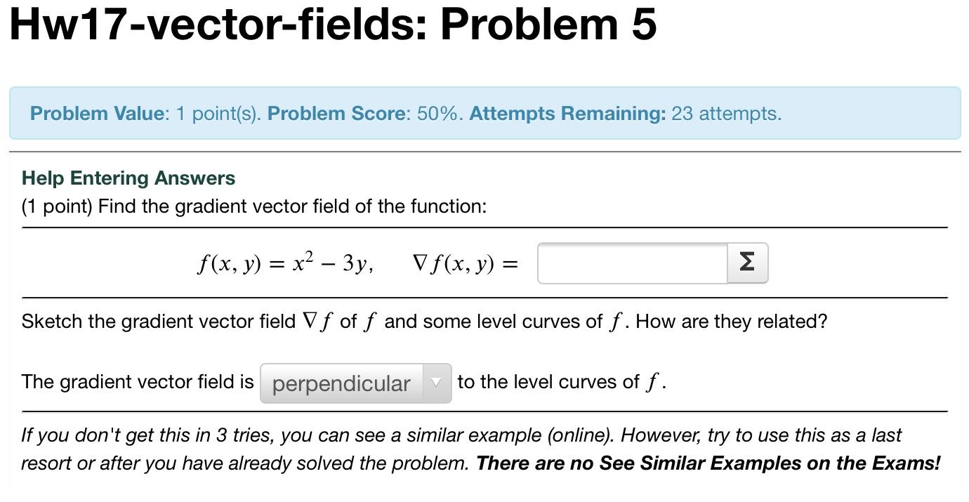 Solved Hw17-vector-fields: Problem 4 Problem Value: 1 | Chegg.com