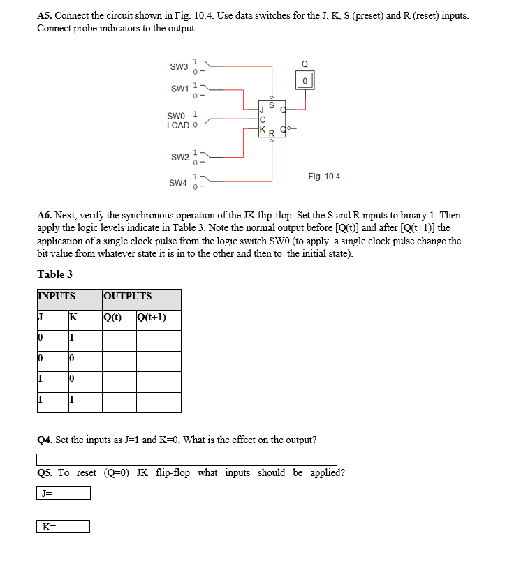 Solved A5. Connect the circuit shown in Fig. 10.4. Use data | Chegg.com