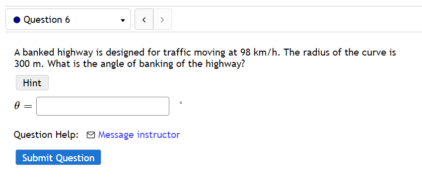 Solved A banked highway is designed for traffic moving at 98 | Chegg.com