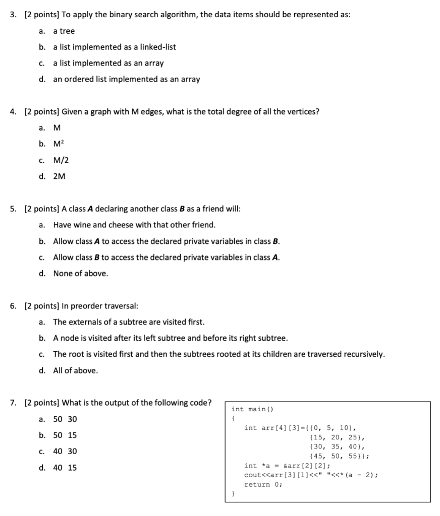 Solved 3 2 Points To Apply The Binary Search Algorithm 2745