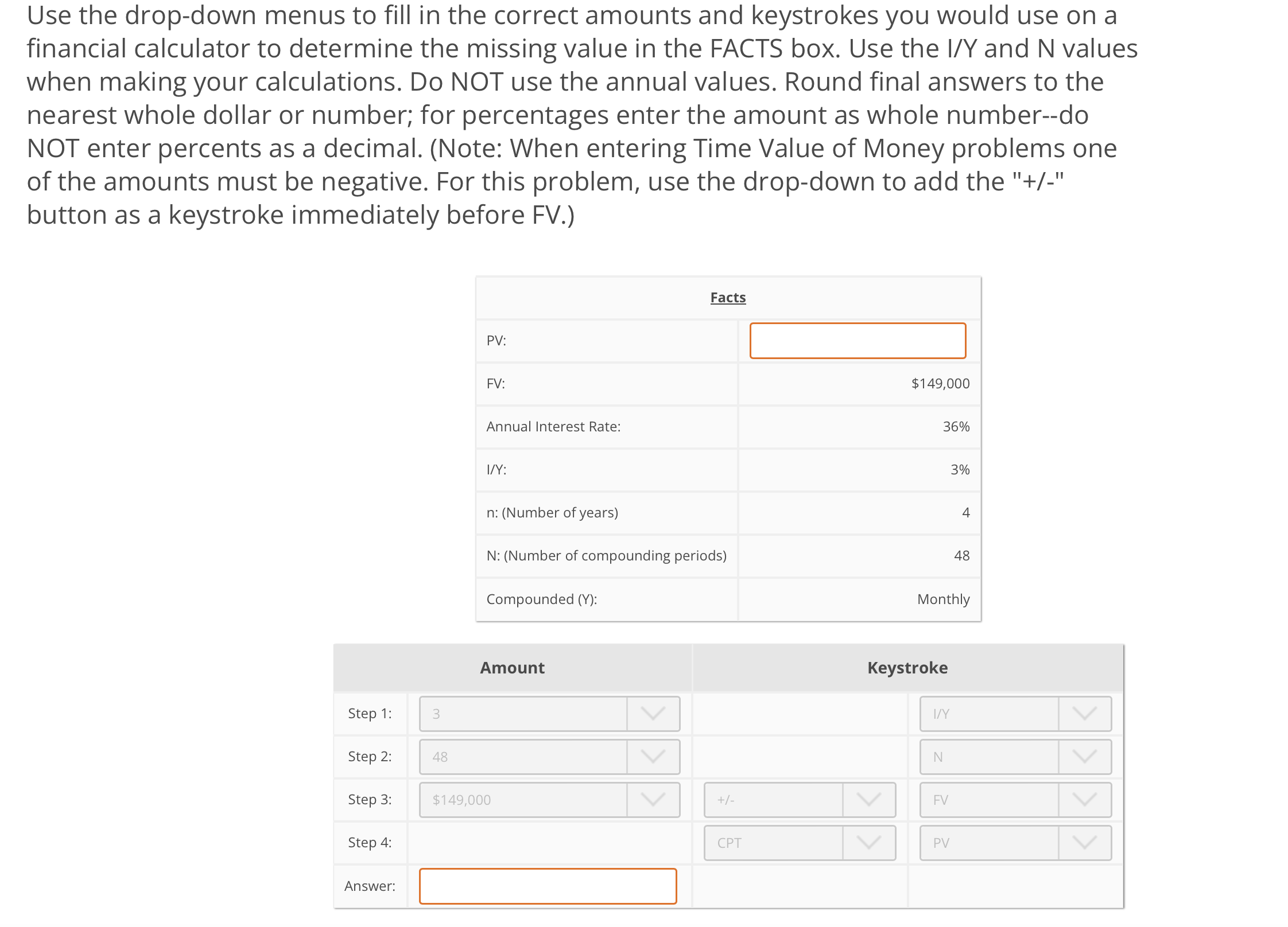 Solved Use the drop-down menus to fill in the correct | Chegg.com