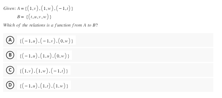 Solved Which of the following set of ordered pairs satisfy | Chegg.com