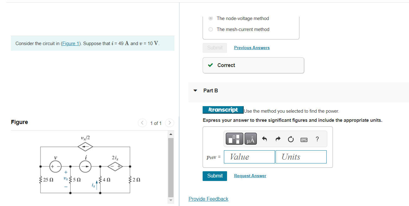 Solved The node-voltage method The mesh-current method | Chegg.com