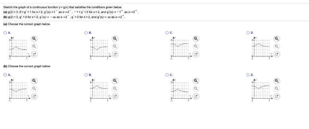 Solved Sketch the graph of a continuous function y = g(x) | Chegg.com