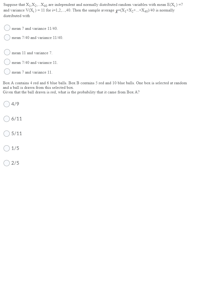 Solved Suppose that X1 X2 X40 are independent and normally | Chegg.com