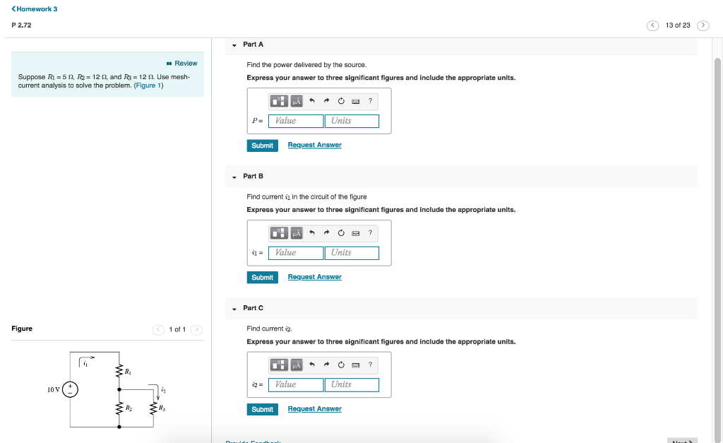Solved Homework 3 P 2.72 130123 (》 Part A Review Find the | Chegg.com