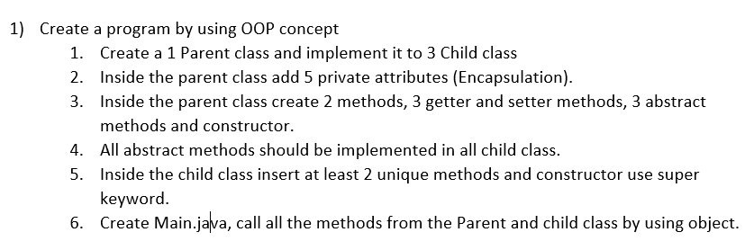 Solved 1 Create A Program By Using Oop Concept 1 Create A 6877