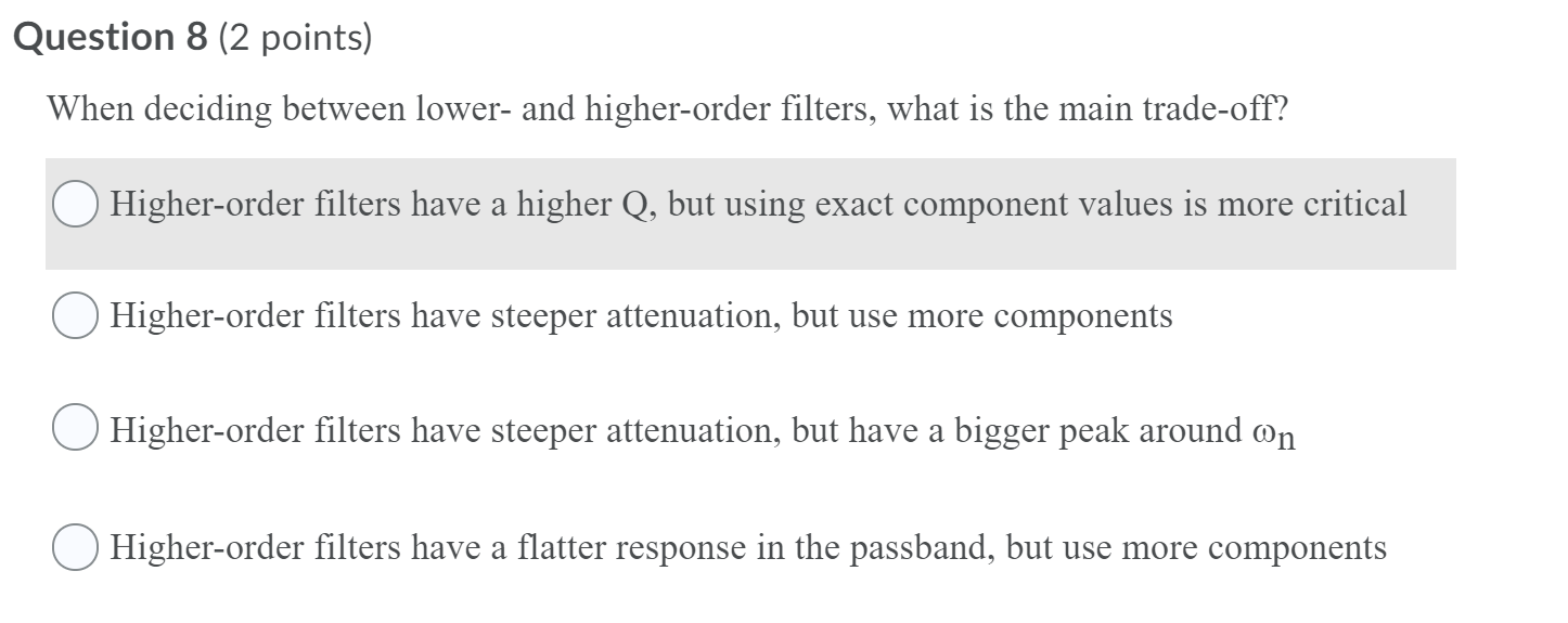 Solved Question 8 (2 points) When deciding between lower- | Chegg.com
