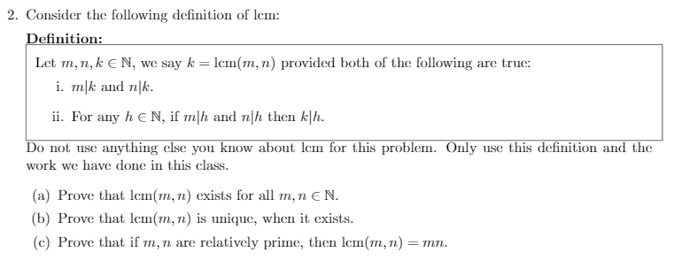 Solved 2. Consider the following definition of lem: | Chegg.com