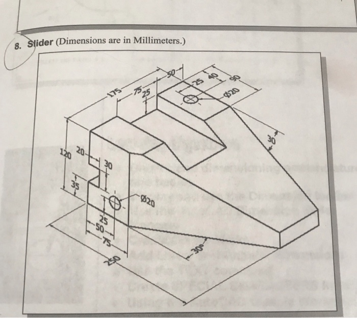Solved Draw front, back, sides, top and bottom 2D views of | Chegg.com