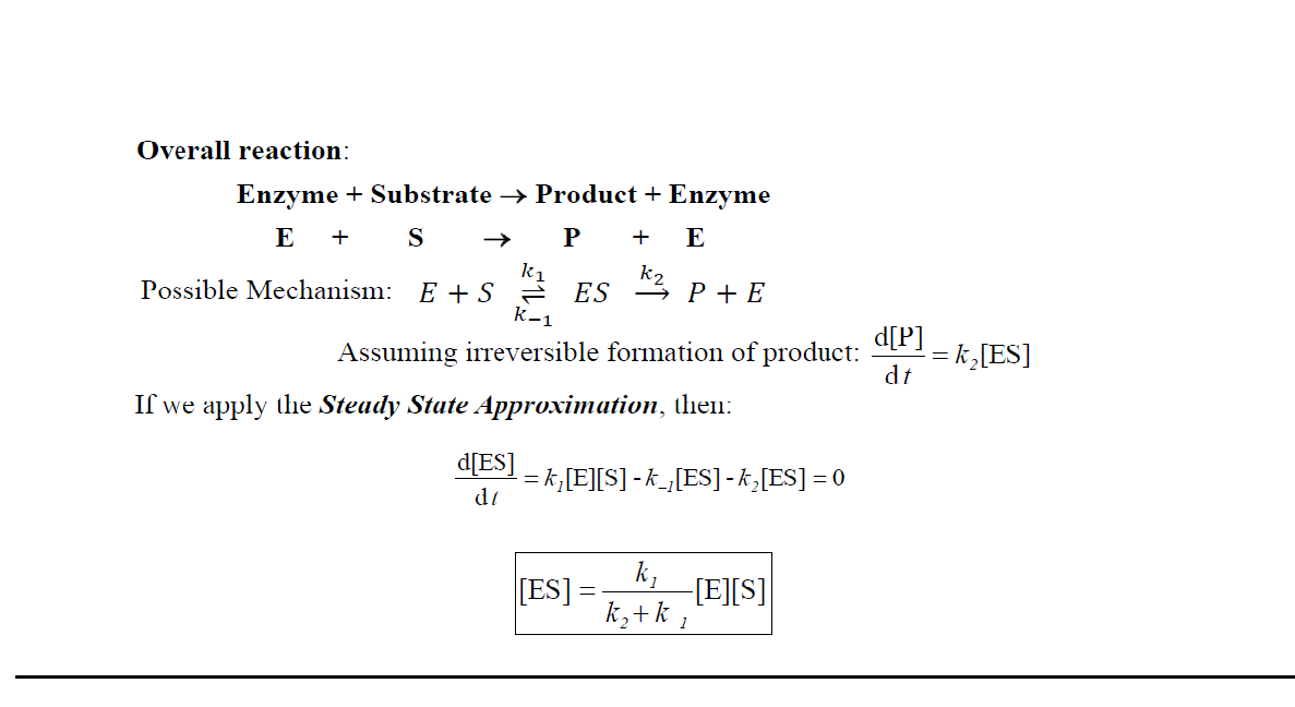 Solved Overall reaction: ki Enzyme + Substrate → Product + | Chegg.com