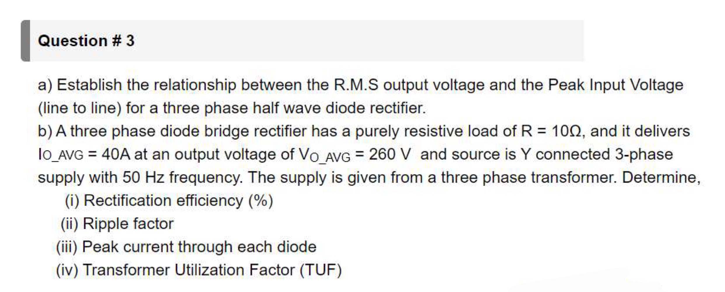 Solved Question \# 3 ﻿a) ﻿Establish the relationship between | Chegg.com