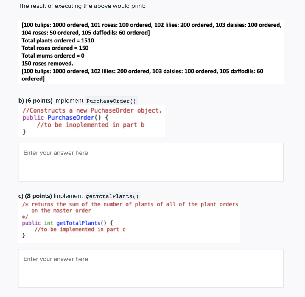 Solved Q3 Object Oriented Programming 40 Points A gardening | Chegg.com