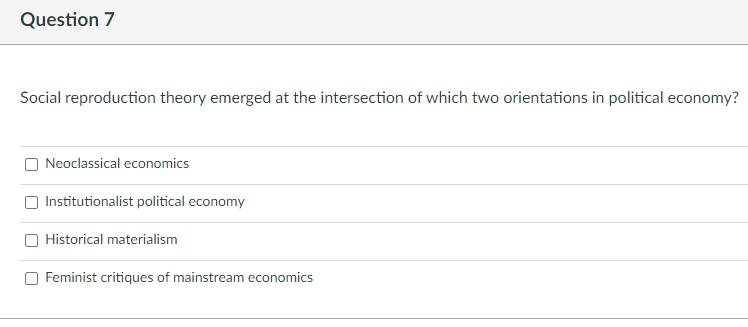 Solved Social reproduction theory emerged at the | Chegg.com