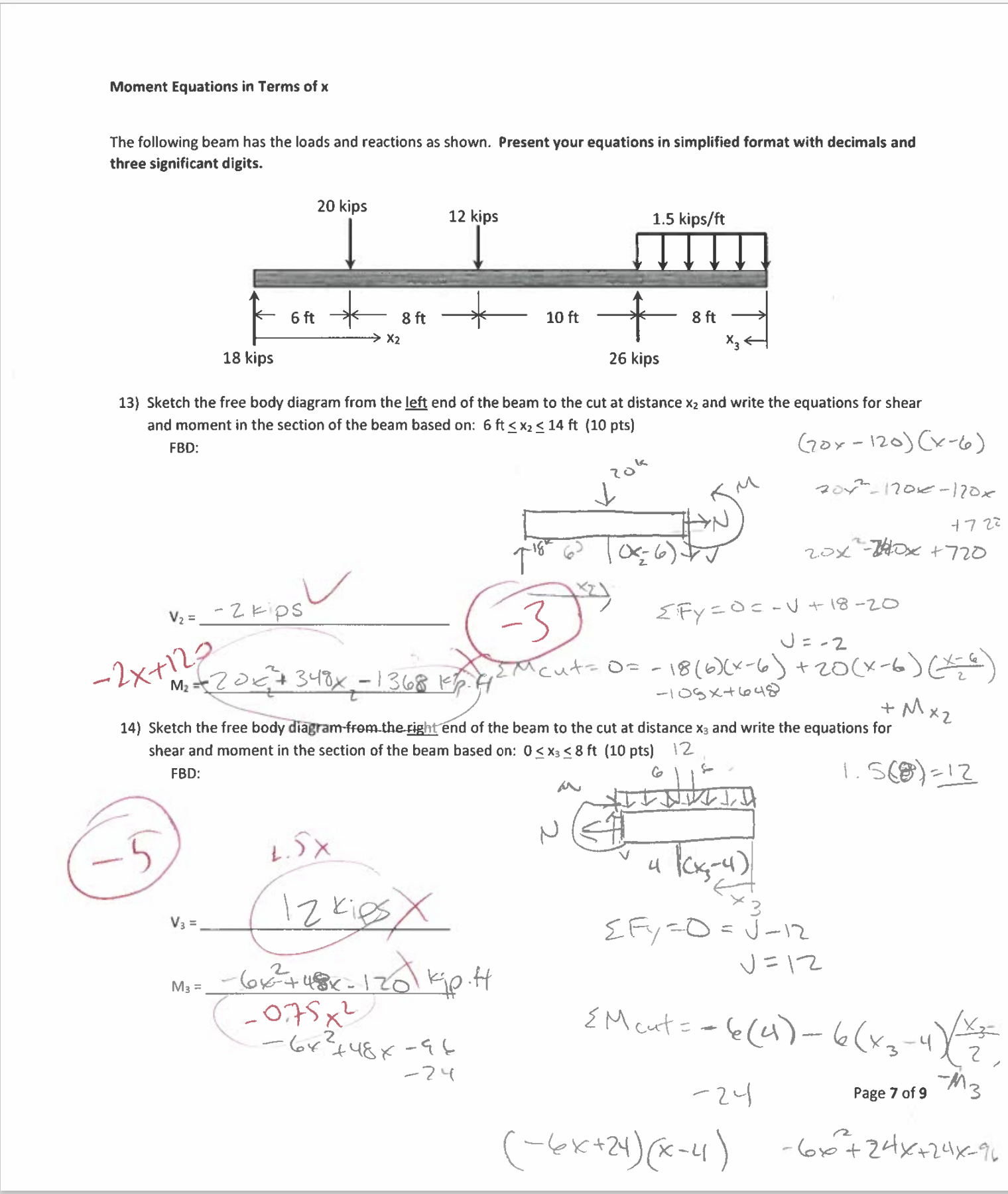 Solved CE 3303: Mechanics of Solids (Equation Method for | Chegg.com