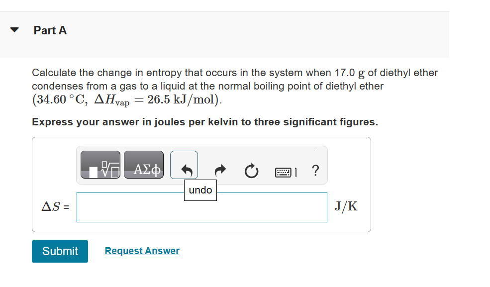 Solved Calculate the change in entropy that occurs in the | Chegg.com