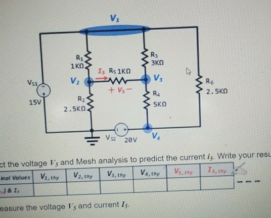 Solved use nodal to find v1 v2 v3 v4 v5 and i5 | Chegg.com