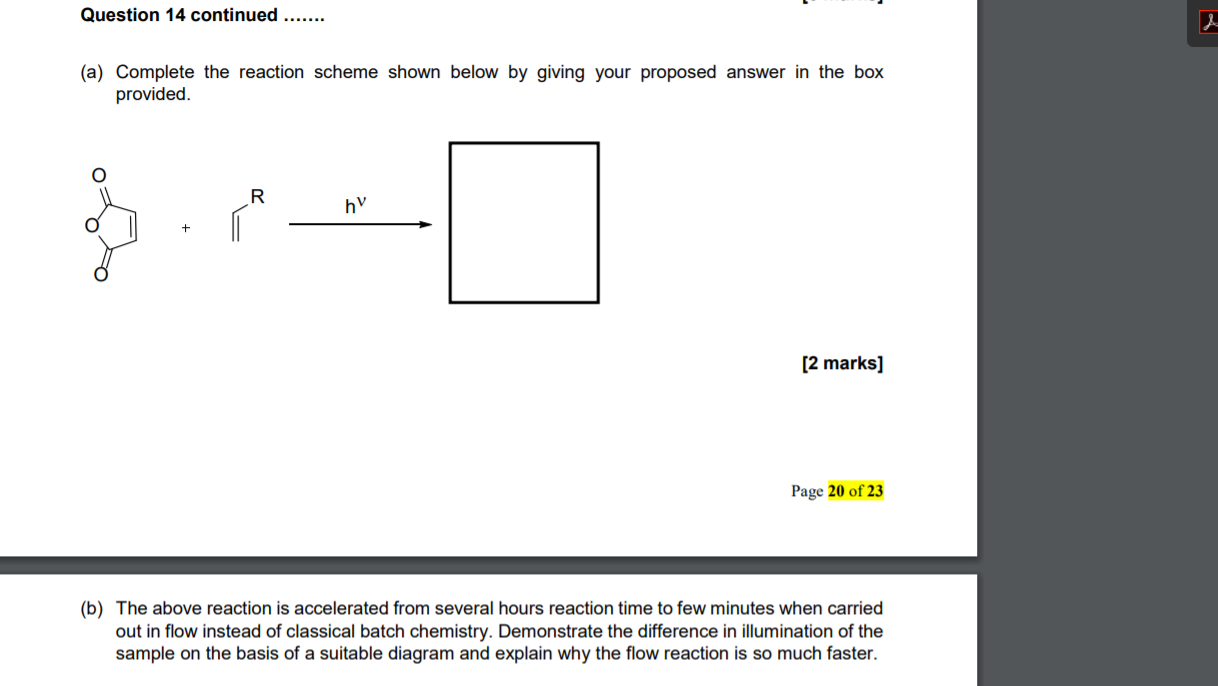 Question 14 continued .... (a) Complete the reaction | Chegg.com