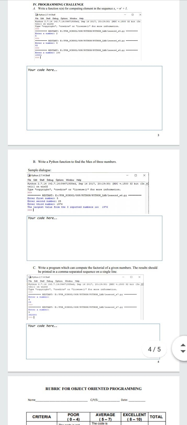 Solved IV. PROGRAMMING CHALLENGE 4. Write a function x(n) | Chegg.com