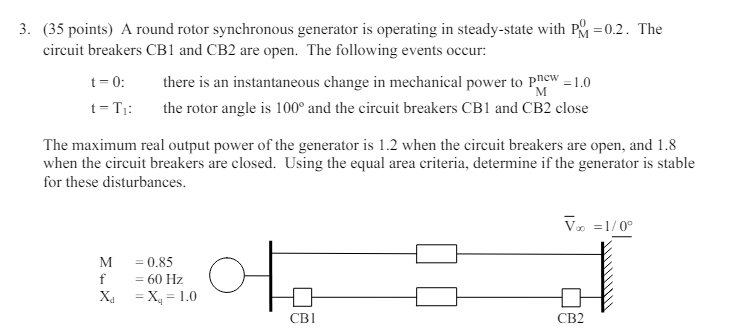 Solved 35 ﻿points ﻿a Round Rotor Synchronous Generator Is