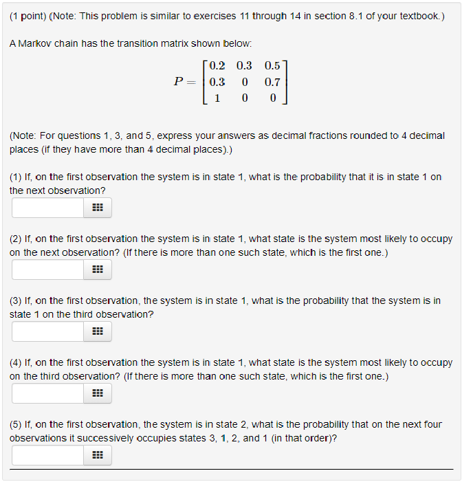 Solved (1 point) (Note: This problem is similar to exercises | Chegg.com