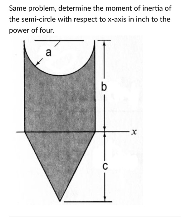 Solved Formula: (Icg)Sc = (pi/8-8/9pi)(r^4)Given the | Chegg.com