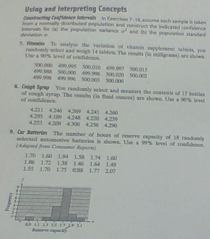 Solved Using and Interpreting Concepts Cowonctigg Cenfideace | Chegg.com