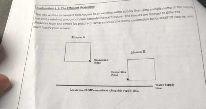 Solved to connect two houses to an existing water supply | Chegg.com