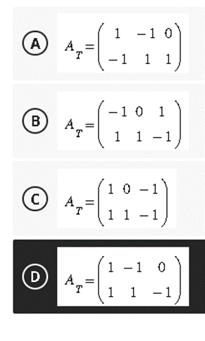 Solved DETERMINE THE MATRIX REPRESENTATION OF THE FOLLOWING | Chegg.com
