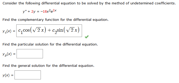 Solved Consider the following differential equation to be | Chegg.com