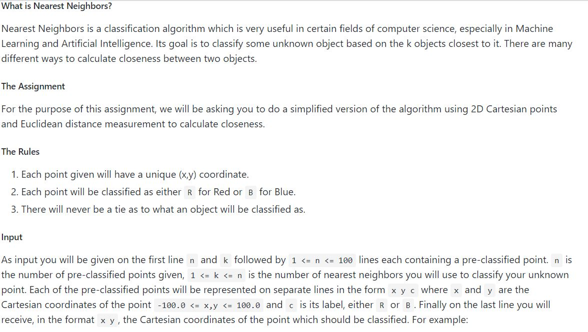 Solved What is Nearest Neighbors? Nearest Neighbors is a | Chegg.com