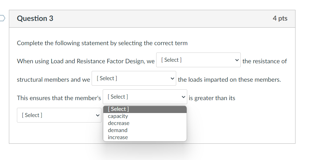 Solved Complete the following statement by selecting the | Chegg.com