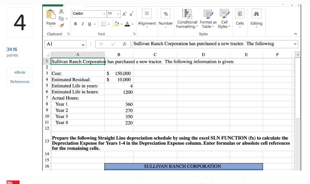 Solved Calibri 11 A A Paste B I U . L. - A. Alignment Number | Chegg.com