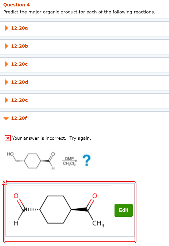 Solved Question 4 Predict the major organic product for each | Chegg.com