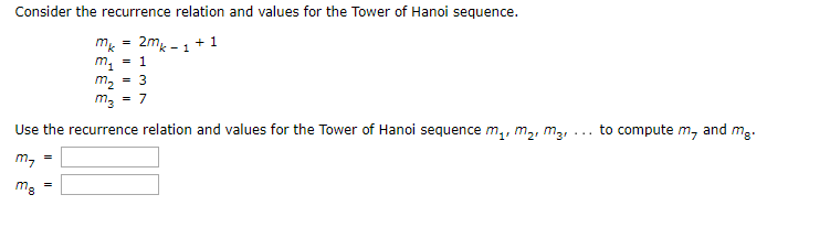 Solved Consider the recurrence relation and values for the | Chegg.com