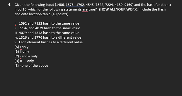Solved 4. Given the following input | Chegg.com