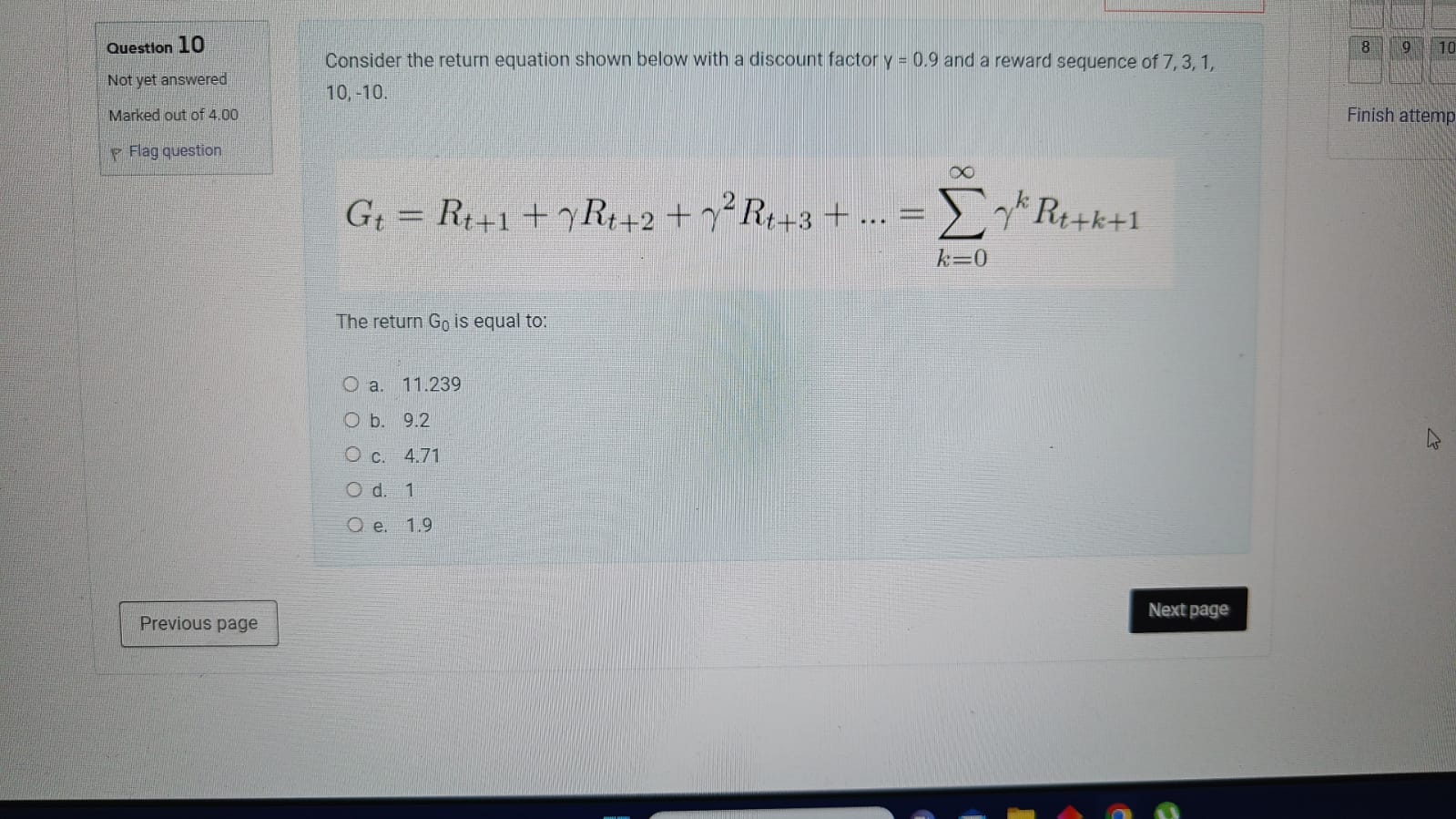 Solved Question 10 Not yet answered Marked out of 4.00 F | Chegg.com