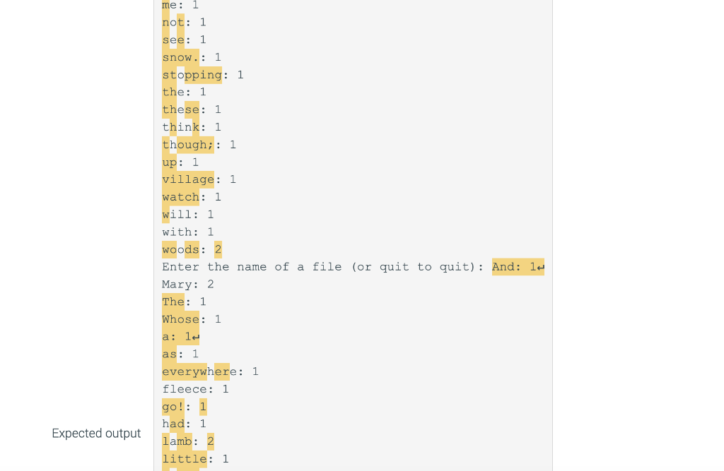 Solved 8.6 LAB: Modify Dictionary to count words A useful | Chegg.com