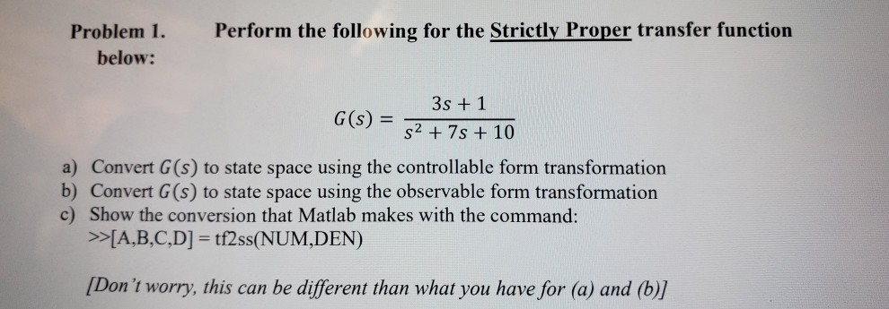 Solved Perform the following for the Strictly Proper | Chegg.com