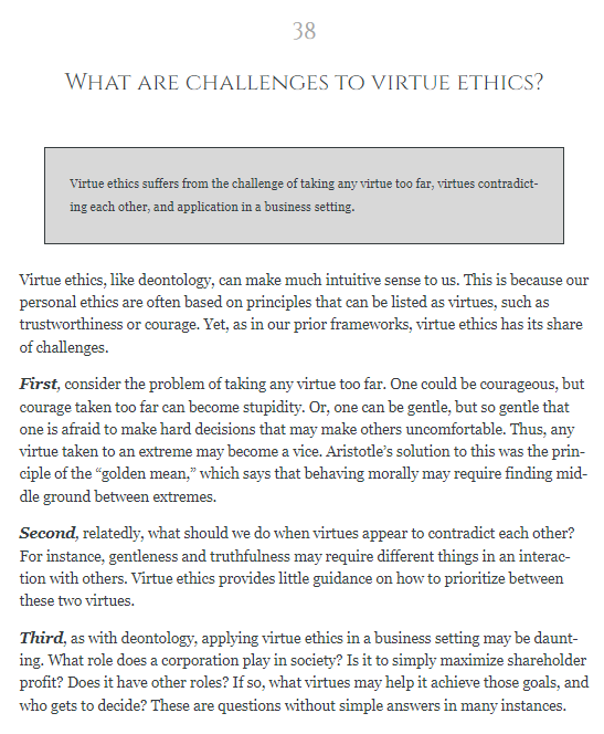 Solved WHAT ARE CHALLENGES TO VIRTUE ETHICS? Virtue ethics | Chegg.com
