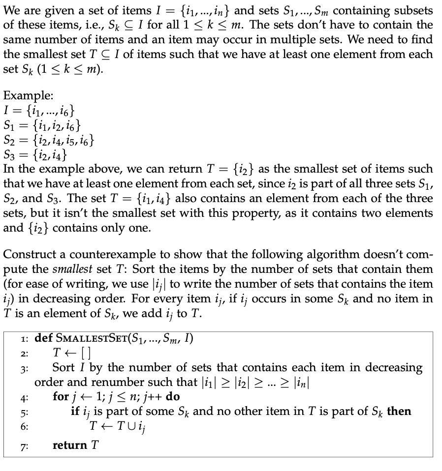 Solved Construct a counterexample to show that the | Chegg.com