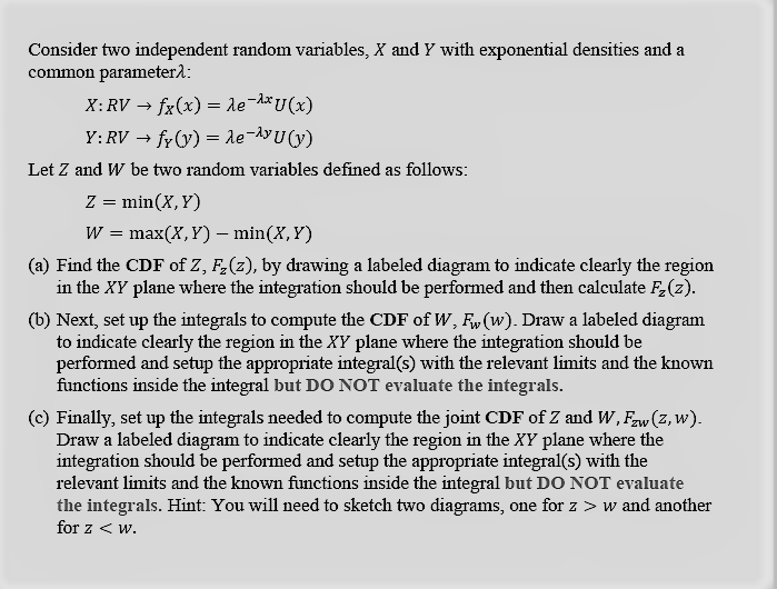 Consider two independent random variables, X and Y | Chegg.com
