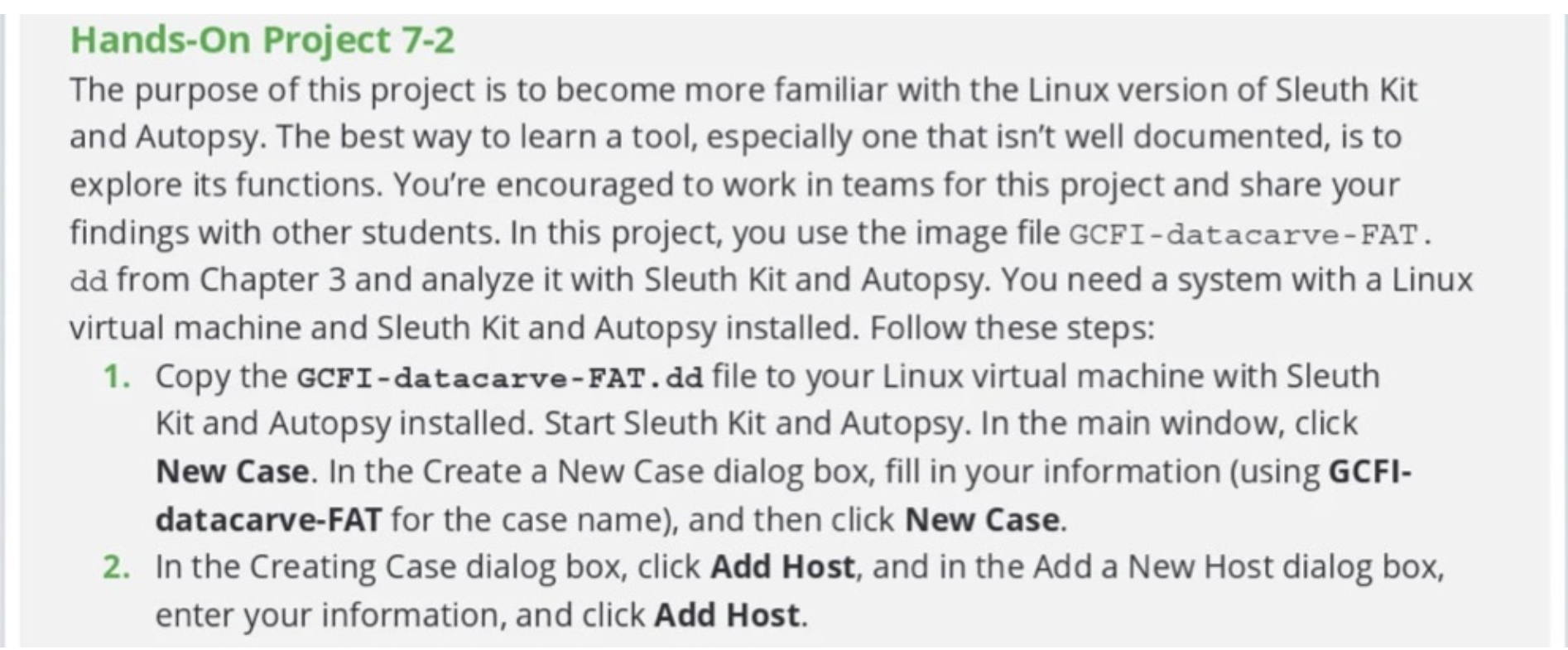Solved Hands-On Project 7-2 The purpose of this project is | Chegg.com
