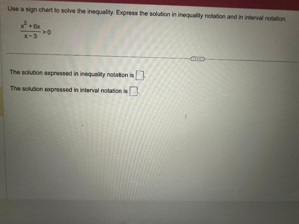 Solved Use a sign chart to solve the inequality. Express the | Chegg.com