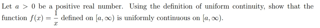 Solved Let a>0 be a positive real number. Using the | Chegg.com