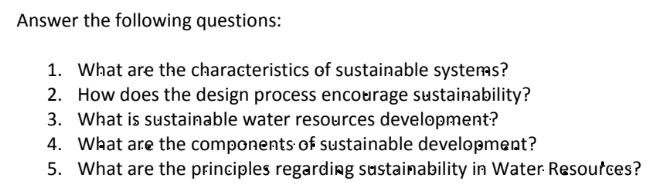 Solved Answer the following questions: 1. 2. 3. 4. 5. What | Chegg.com