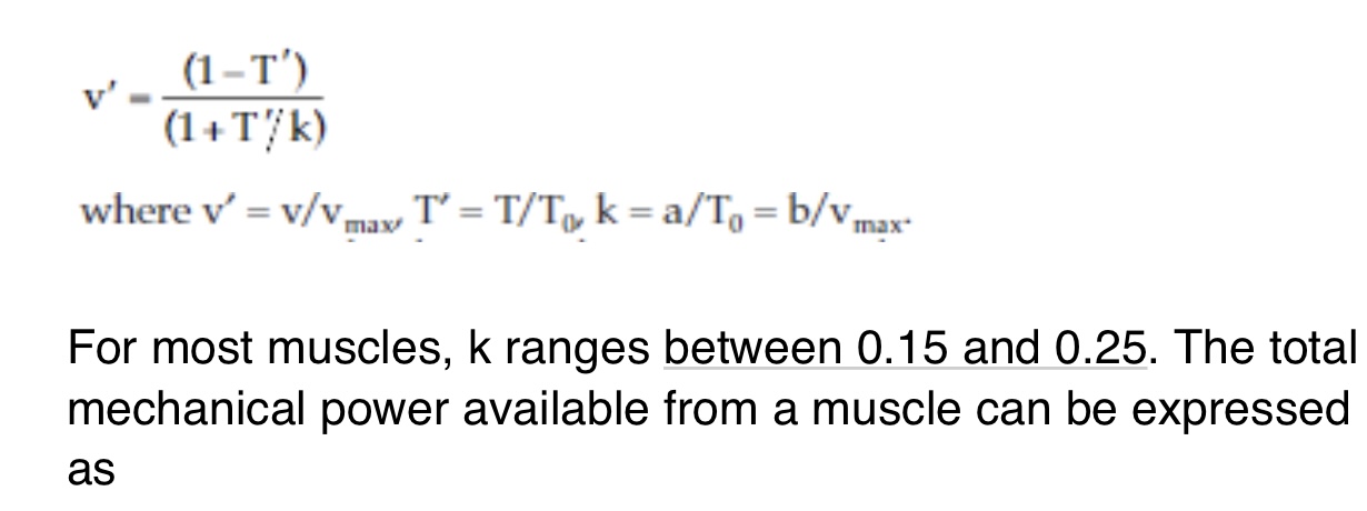 Solved Using Hill's force-velocity and power curves shown | Chegg.com