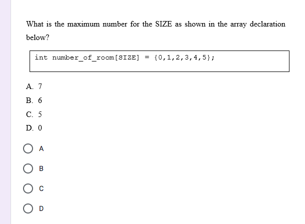 Solved What is the maximum number for the SIZE as shown in | Chegg.com
