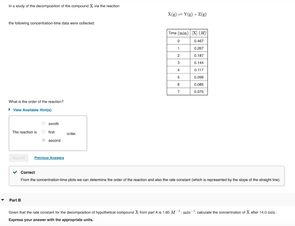 Solved Part A The rate constant for a certain reaction is k | Chegg.com
